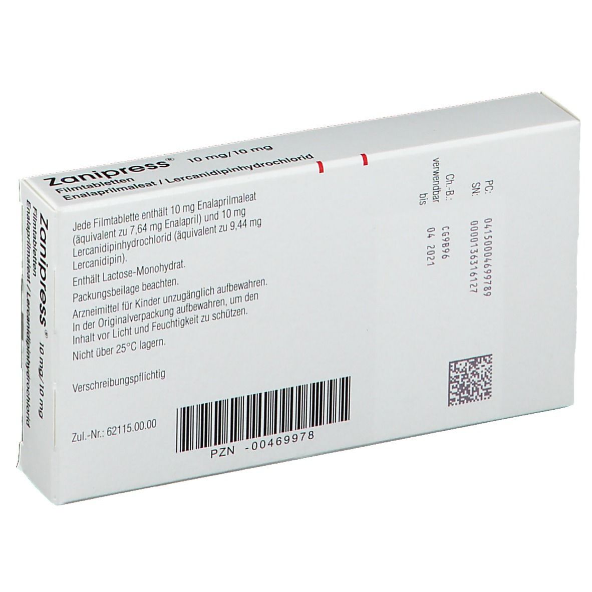 Zanipress® 10 mg/10 mg 28 St mit dem E-Rezept kaufen - Shop Apotheke