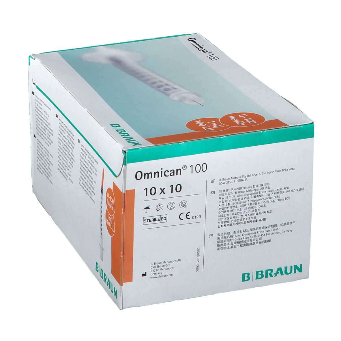 Omnican® 100, für U100-Insulin, 0,30 x 8 mm G 30 x 0,3125 Zoll 100 St ...