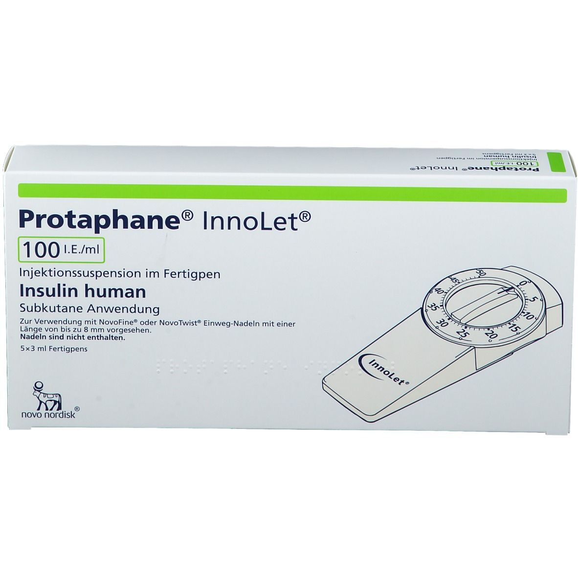 Protaphane® InnoLet 100 I.E./ml 5x3 ml mit dem E-Rezept kaufen - Shop ...