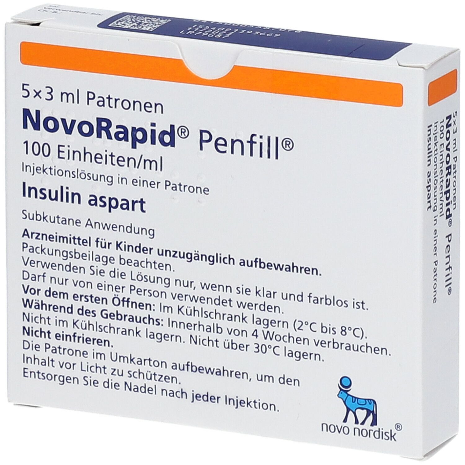 NovoRapid® Penfill® 100 Einheiten/ml 5x3 ml mit dem E-Rezept kaufen ...