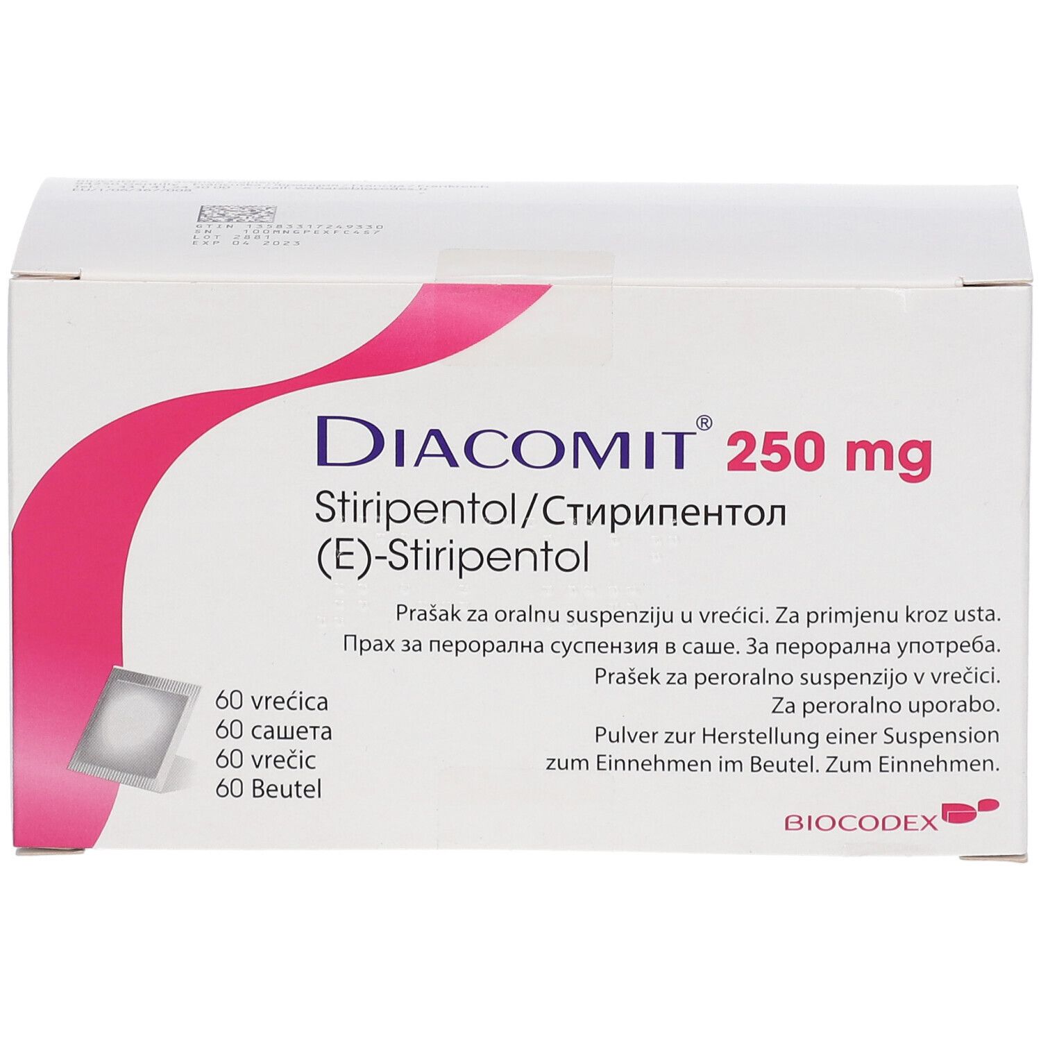 Diacomit® 250 mg 60 St mit dem E-Rezept kaufen - Shop Apotheke