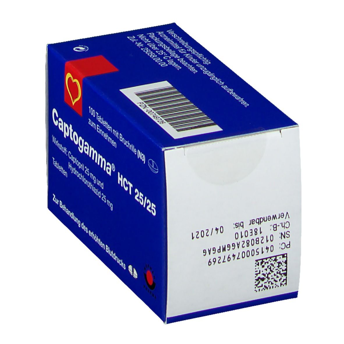 Captogamma® HCT 25/25 100 St mit dem E-Rezept kaufen - Shop Apotheke