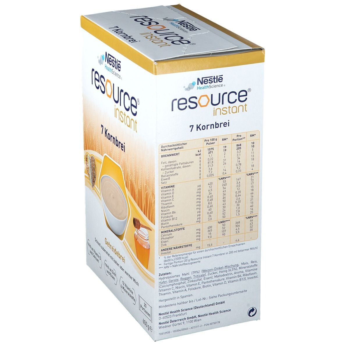 RESOURCE® Instant Kornbrei 2x300 g - Shop Apotheke