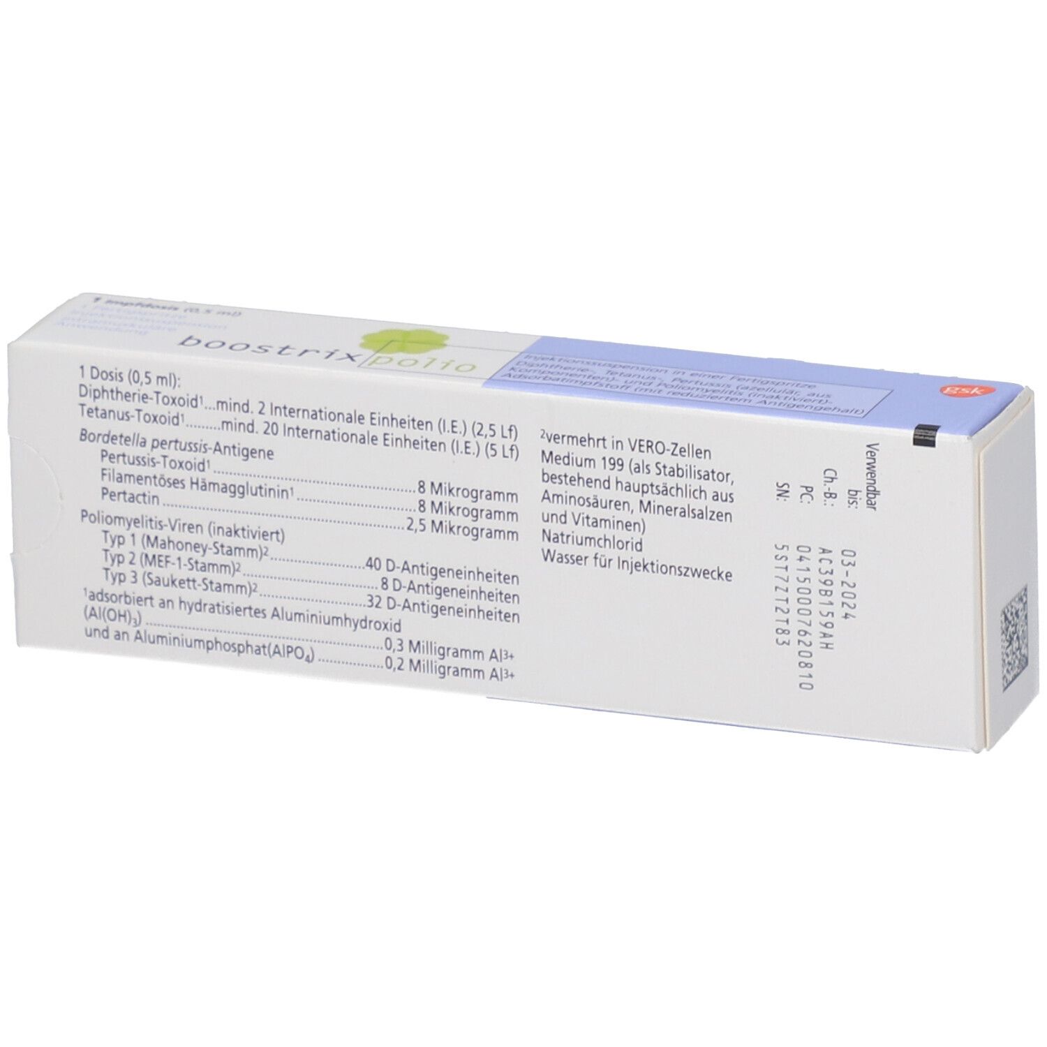 boostrix Polio 1x0,5 ml mit dem E-Rezept kaufen - Shop Apotheke