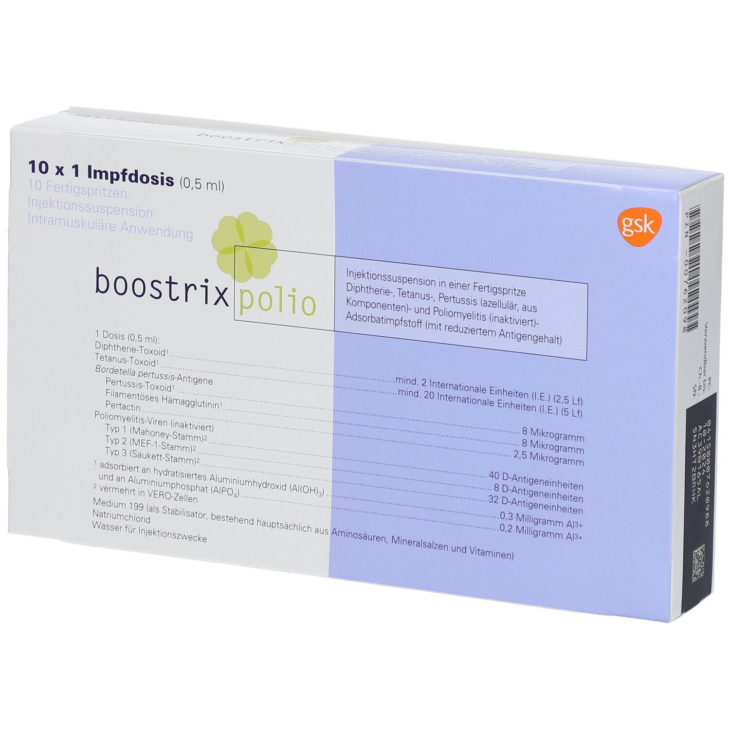 boostrix Polio 10x0,5 ml mit dem E-Rezept kaufen - Shop Apotheke