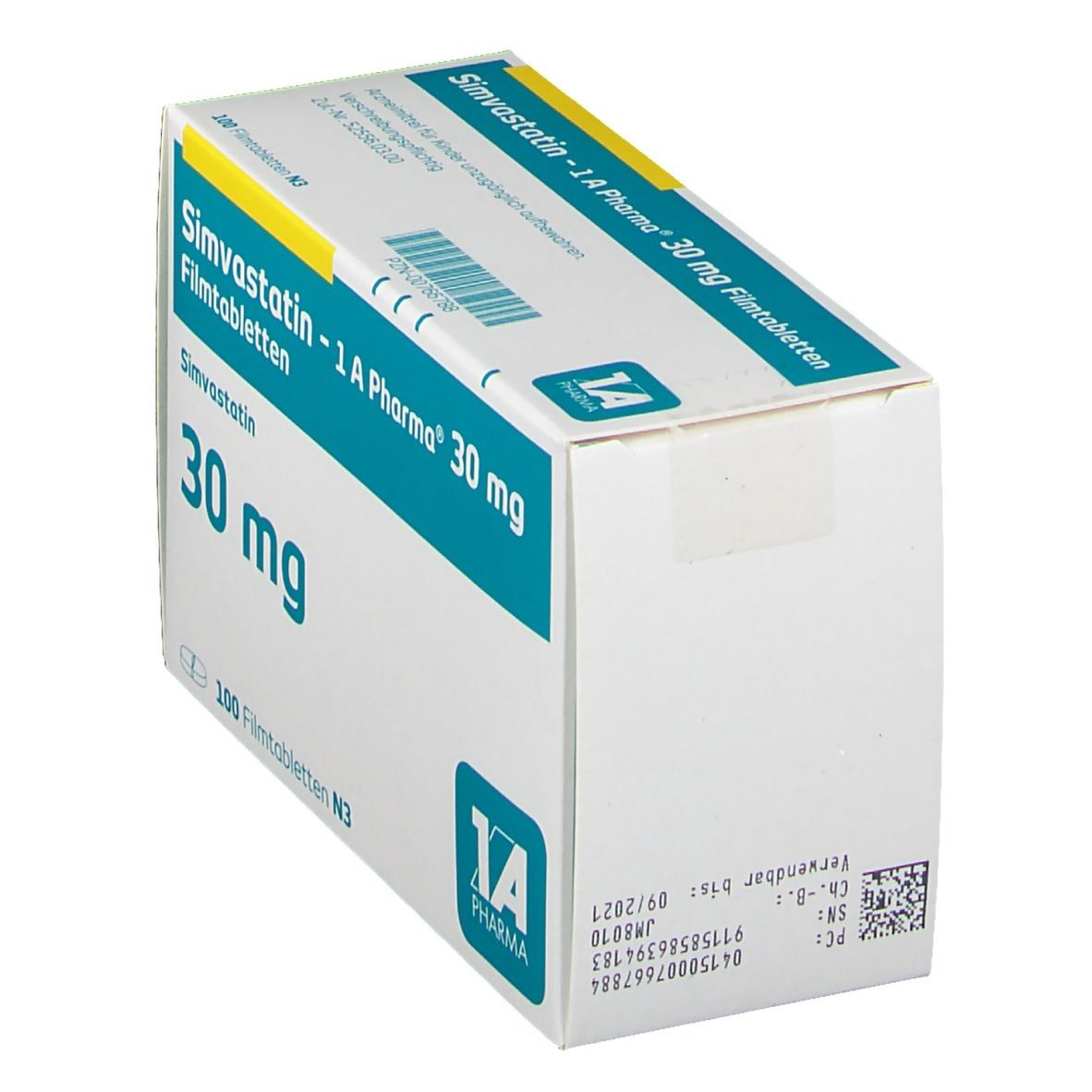Simvastatin 1A Pharma® 30Mg 100 St mit dem E-Rezept kaufen - Shop Apotheke