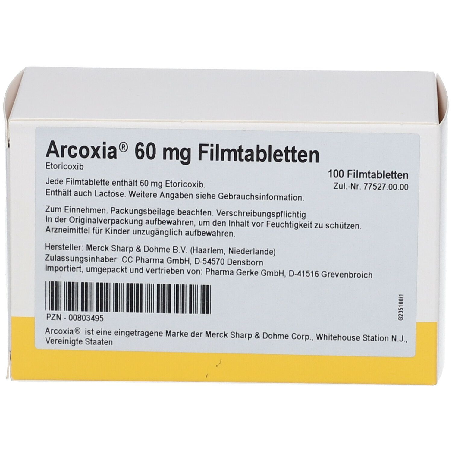 Arcoxia 60 mg 100 St mit dem E-Rezept kaufen - SHOP APOTHEKE