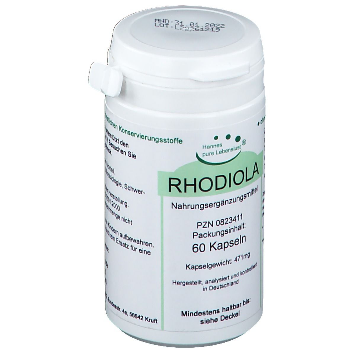 Hannes pure Lebenslust® RHODIOLA 60 St - shop-apotheke.com