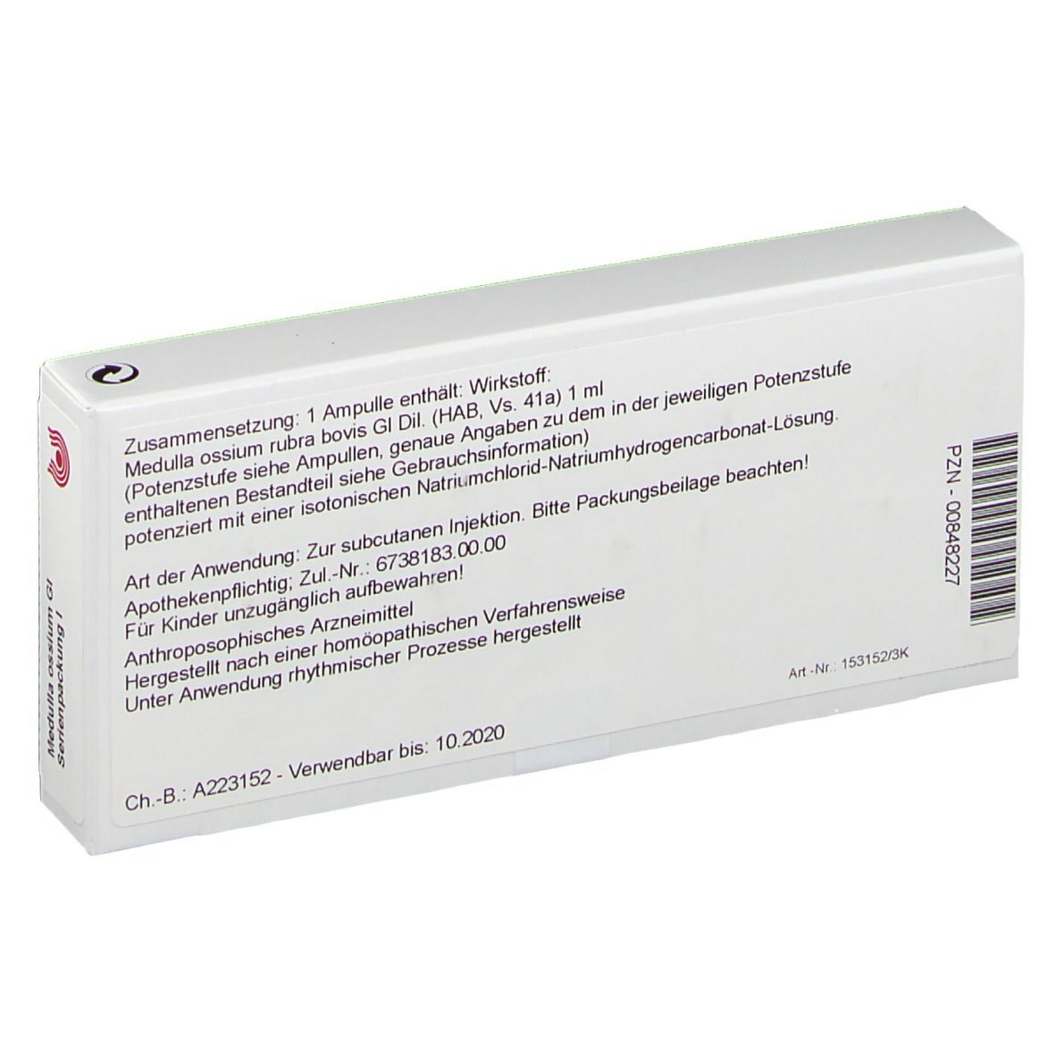 WALA® Medulla Ossium Gl Serienpackung 1 Amp. 10x1 ml - Shop Apotheke