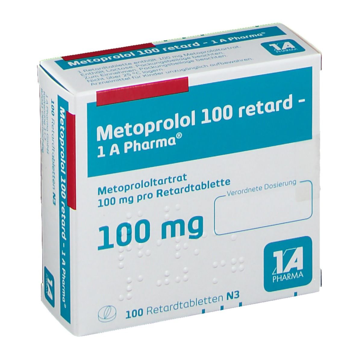 Metoprolol 100 1A Phar 100 St mit dem E-Rezept kaufen - Shop Apotheke