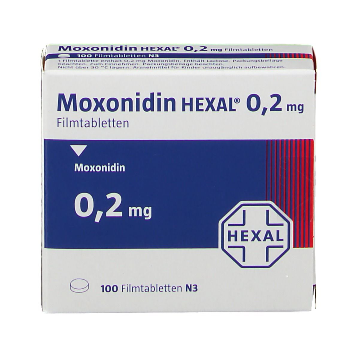 Moxonidin HEXAL® 0,2 mg 100 St mit dem E-Rezept kaufen - Shop Apotheke