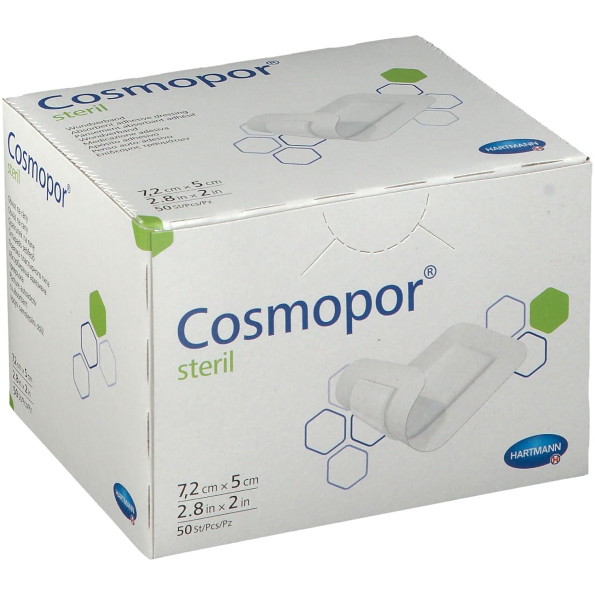 HARTMANN Cosmopor Steril Wundverband 7,2 x 5 cm 50 St - Shop Apotheke