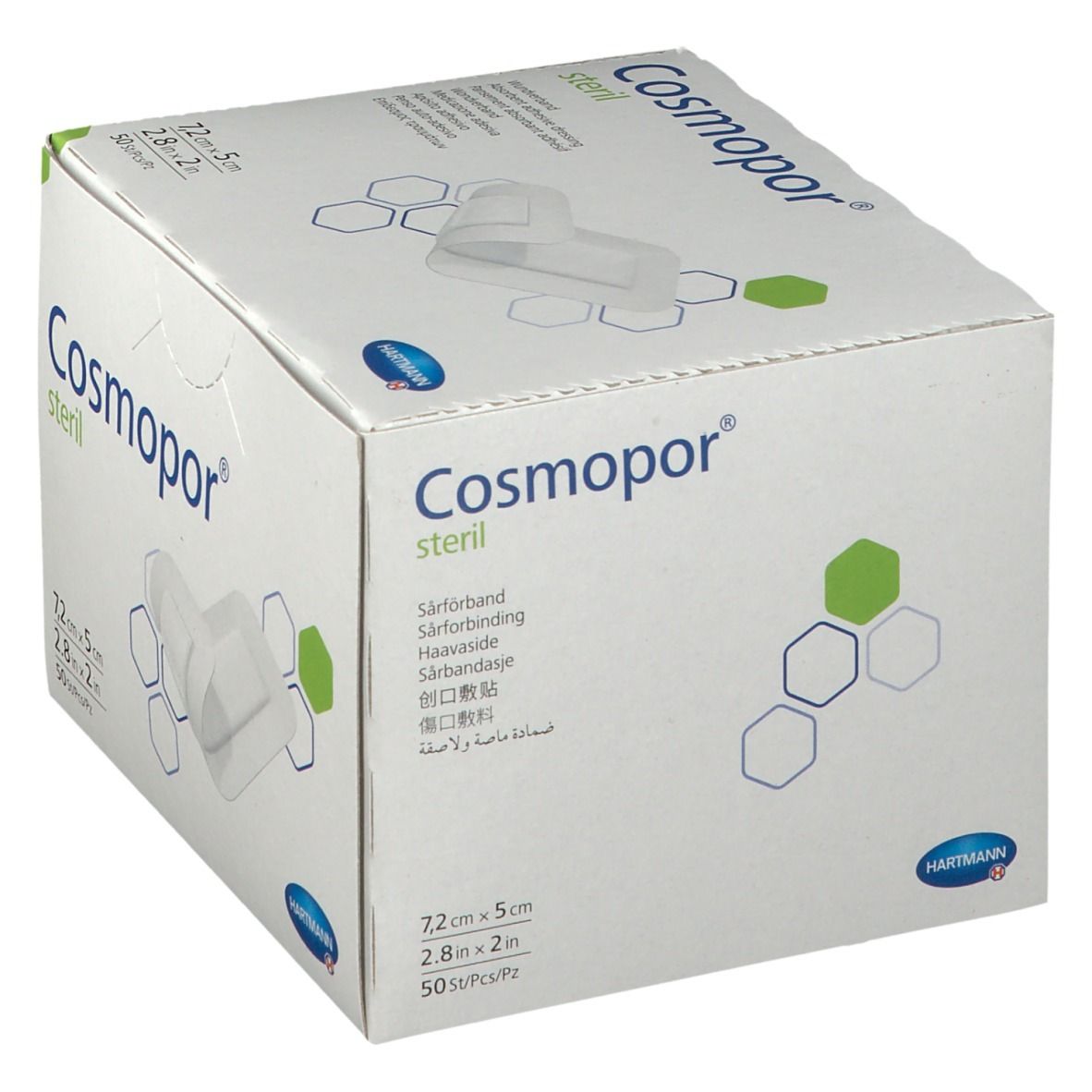 HARTMANN Cosmopor Steril Wundverband 7,2 x 5 cm 50 St - Shop Apotheke
