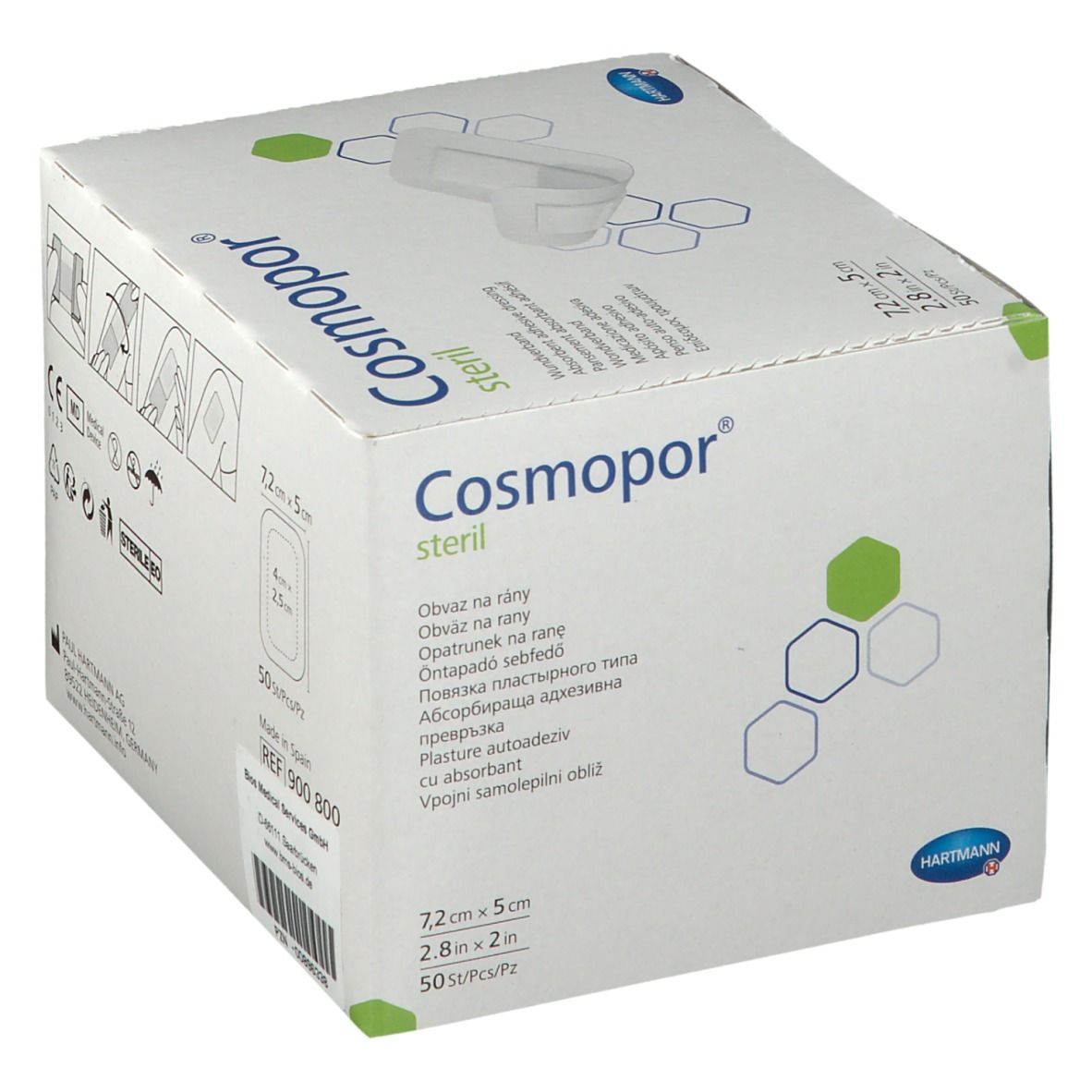 HARTMANN Cosmopor Steril Wundverband 7,2 x 5 cm 50 St - Shop Apotheke