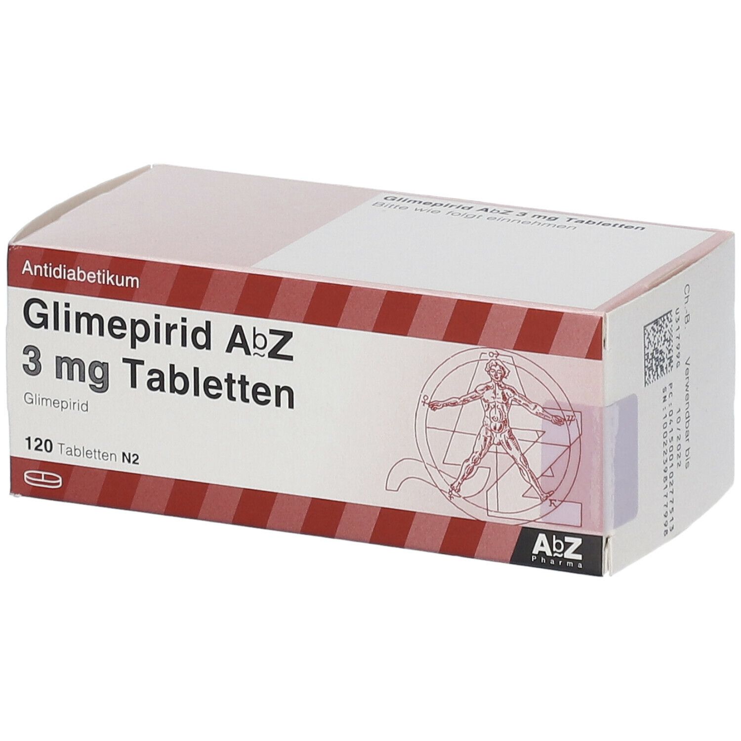 Glimepirid AbZ 3 mg 120 St mit dem E-Rezept kaufen - Shop Apotheke