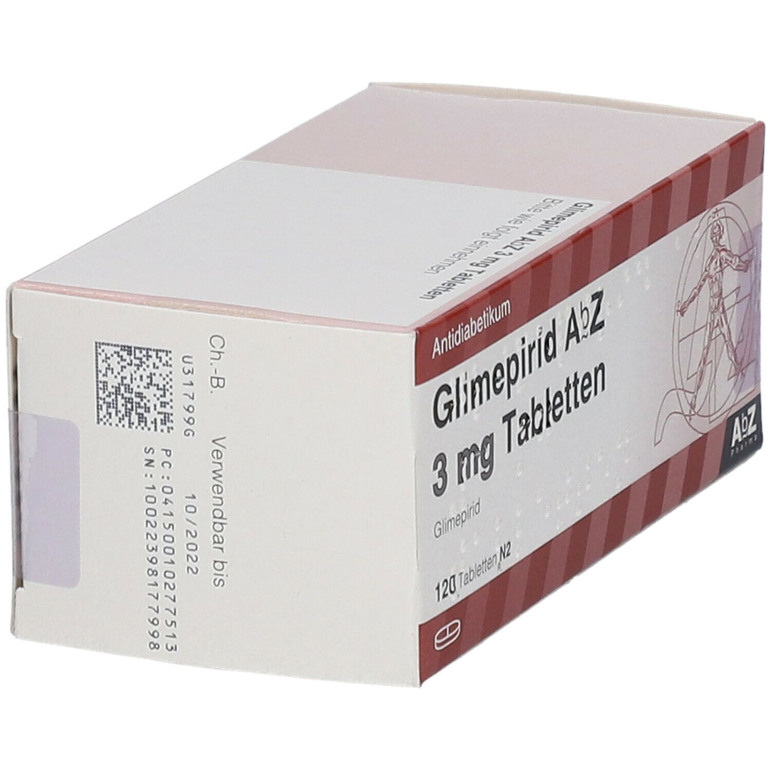 Glimepirid AbZ 3 mg 120 St mit dem E-Rezept kaufen - Shop Apotheke
