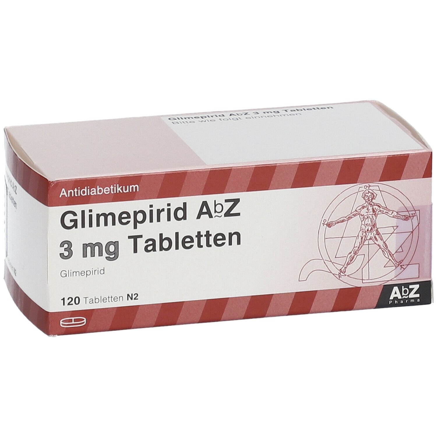 Glimepirid AbZ 3 mg 120 St mit dem E-Rezept kaufen - Shop Apotheke