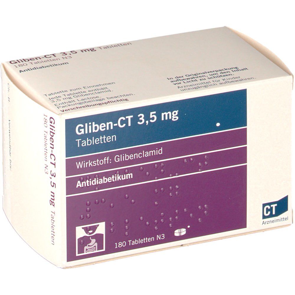 Gliben - CT 3,5 mg Tabletten 180 St mit dem E-Rezept kaufen - Shop Apotheke