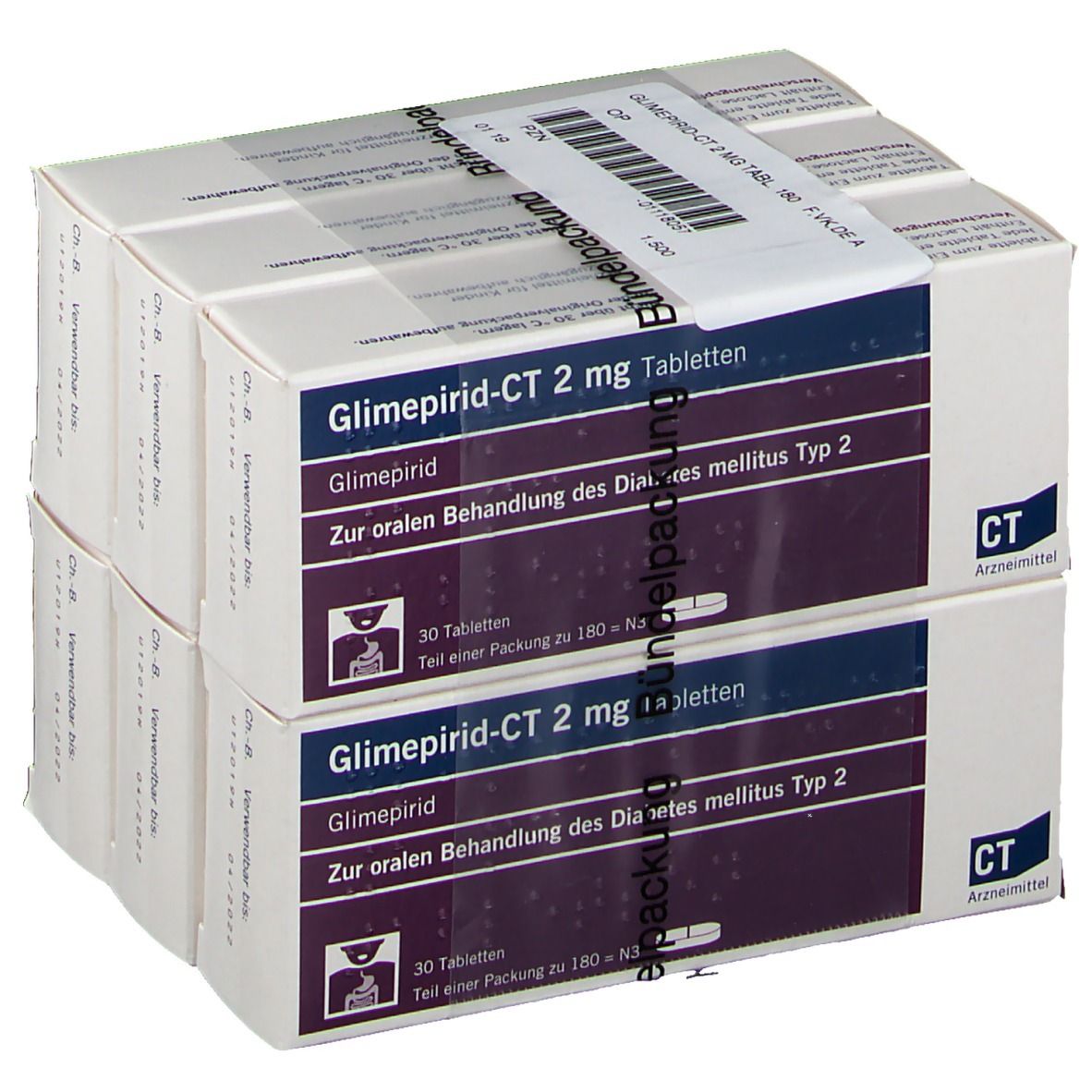Glimepirid-CT 2 mg 180 St mit dem E-Rezept kaufen - Shop Apotheke
