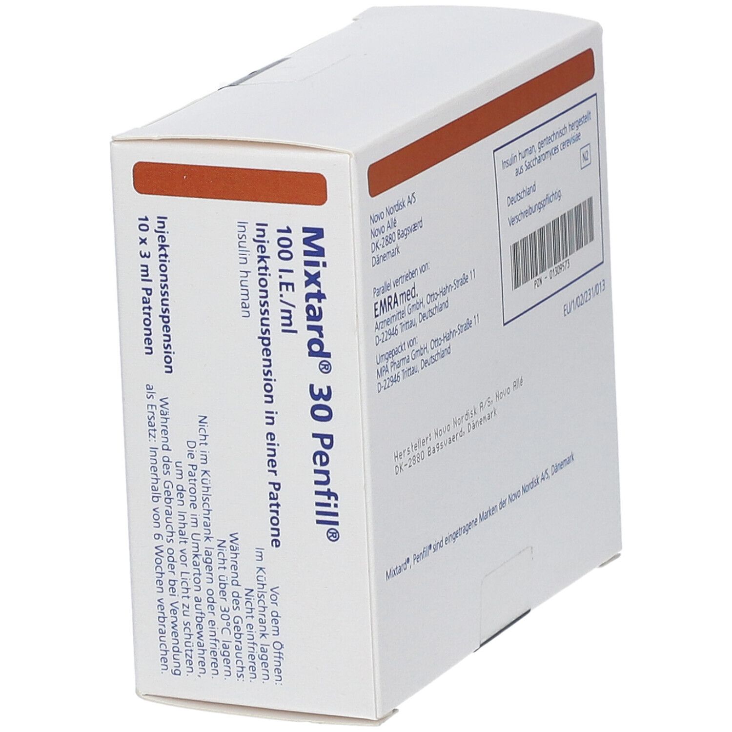 Mixtard 30 fill 100 I.E./ml 10x3 ml mit dem E-Rezept kaufen - Shop Apotheke