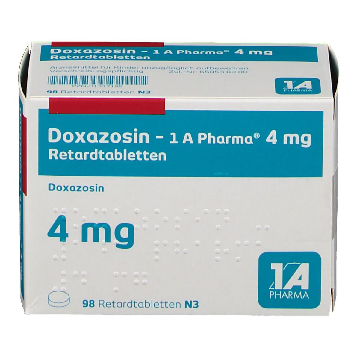 Doxazosin 1A Pharm 4Mg 98 St mit dem E-Rezept kaufen - Shop Apotheke