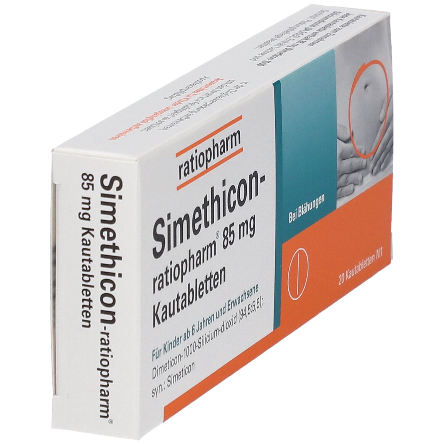 Simethicon-ratiopharm® 85 mg Kautabletten 20 St - shop-apotheke.com
