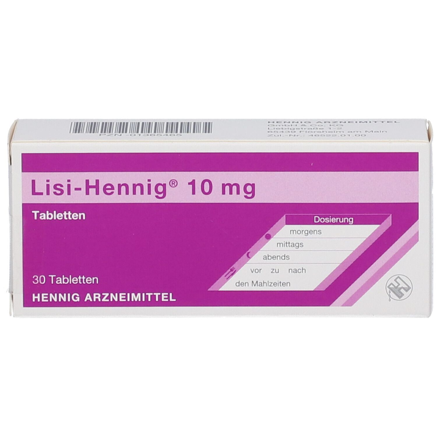 Lisi-Hennig® 10 mg 30 St mit dem E-Rezept kaufen - Shop Apotheke
