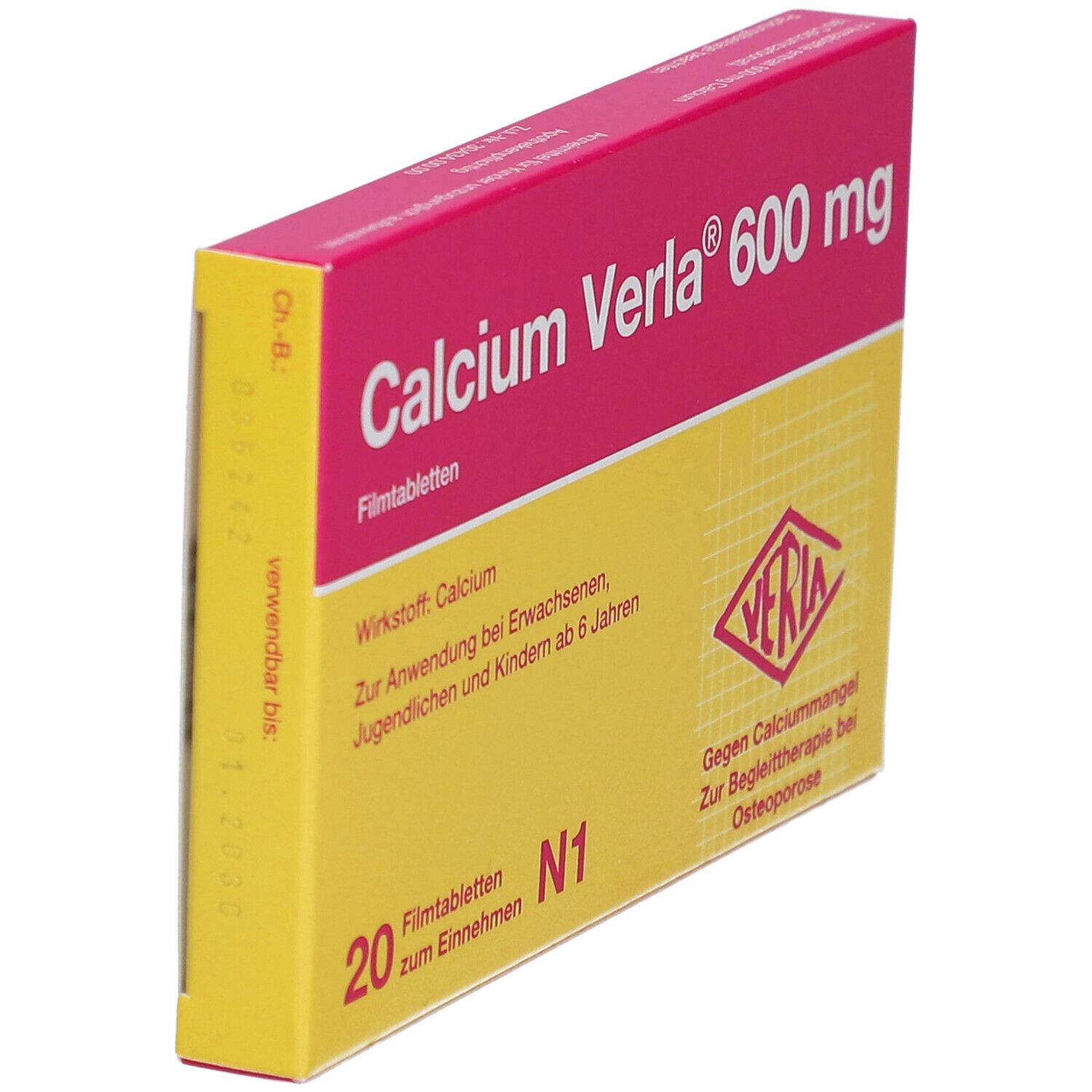 Calcium Verla® 600 mg Filmtabletten 20 St - Shop Apotheke