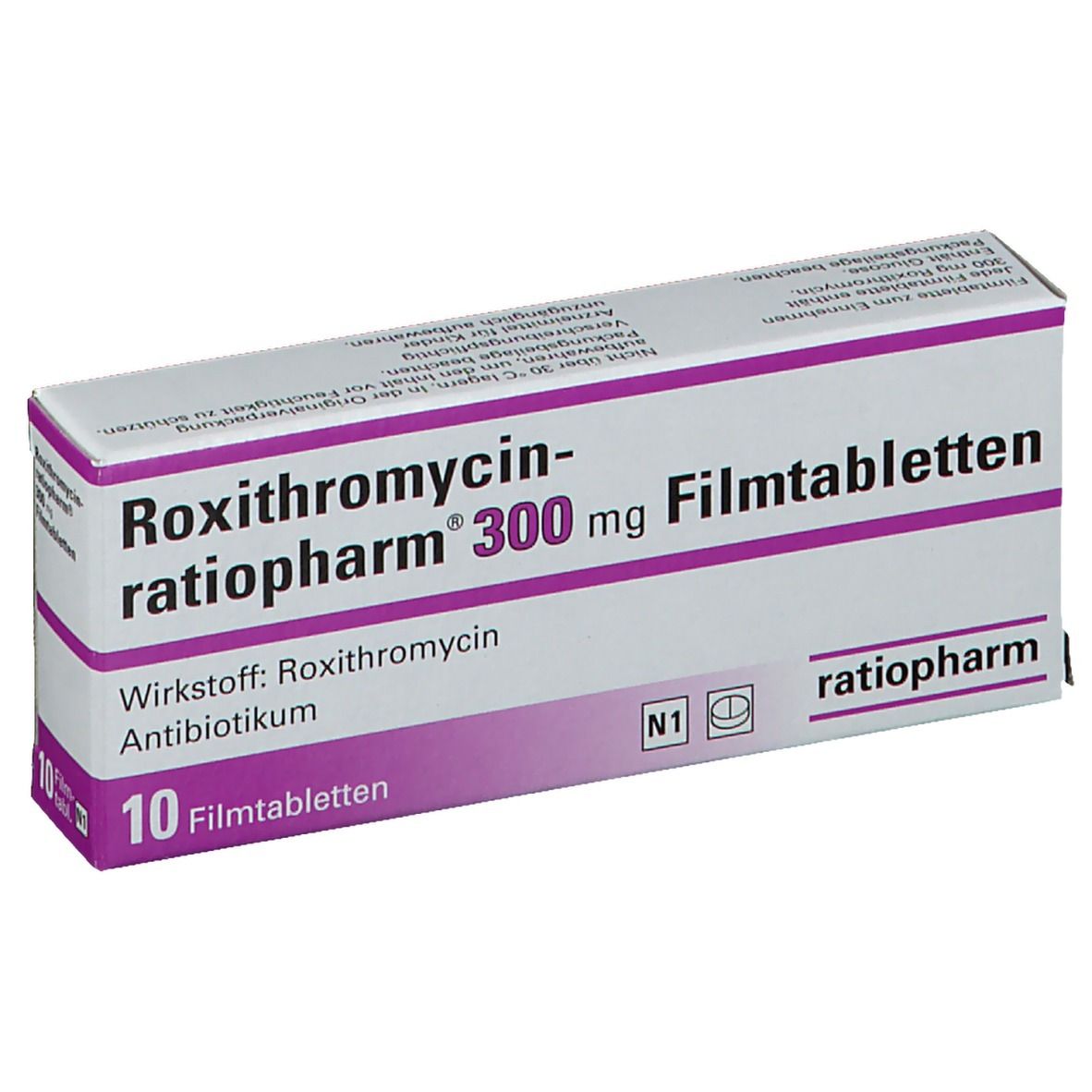 Roxithromycin-ratiopharm® 300 mg 10 St - shop-apotheke.com