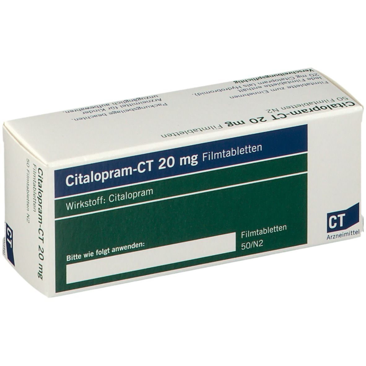 Citalopram-Ct 20 mg 50 St mit dem E-Rezept kaufen - Shop Apotheke