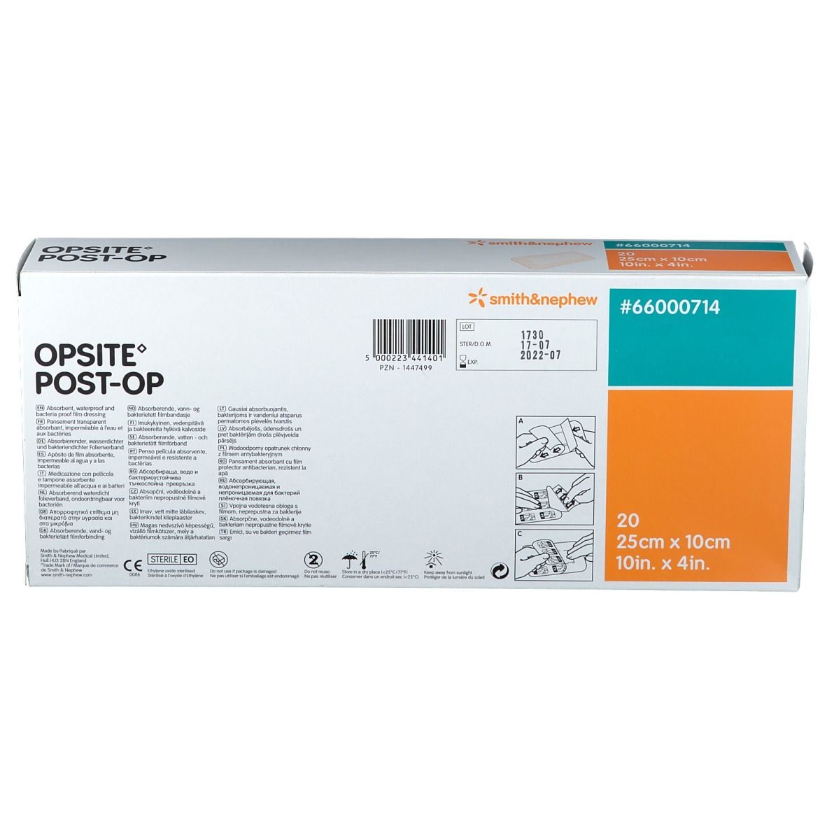 OPSITE® Post Op Folienverband steril 25 x 10 cm 20x1 St - Shop Apotheke
