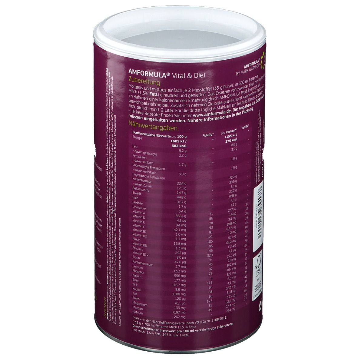 Amformula® Diet Mahlzeitersatz Cappuccino 490 g - Shop Apotheke