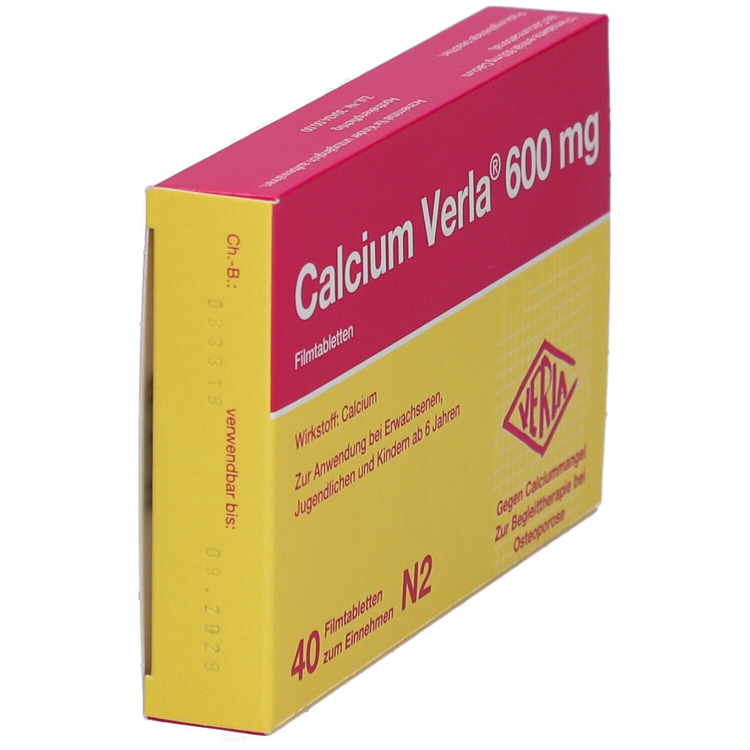 Calcium Verla® 600 mg Filmtabletten 40 St - Shop Apotheke