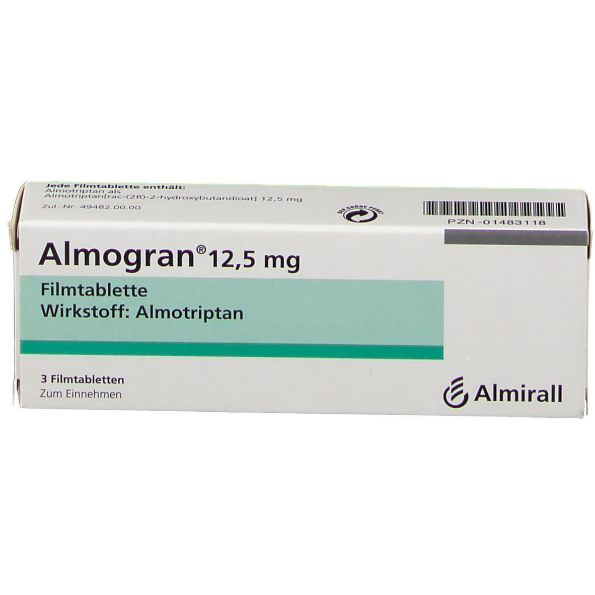 Almogran® 12,5 mg 3 St mit dem E-Rezept kaufen - Shop Apotheke