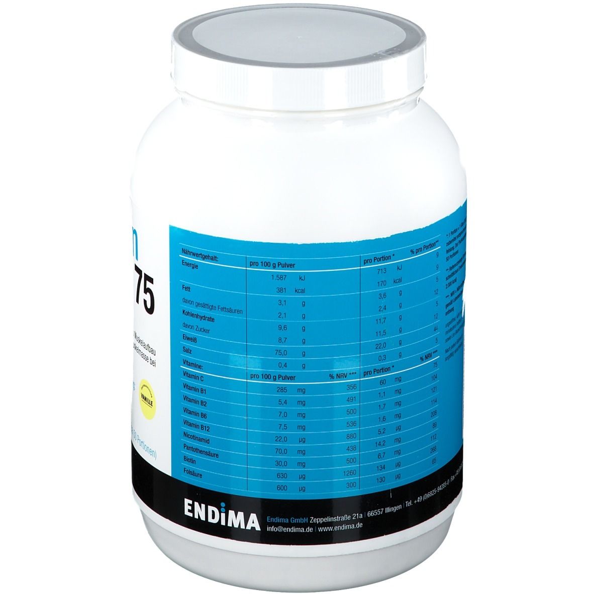 Endima® Protein 75 Vanille Pulver 1000 g - Shop Apotheke
