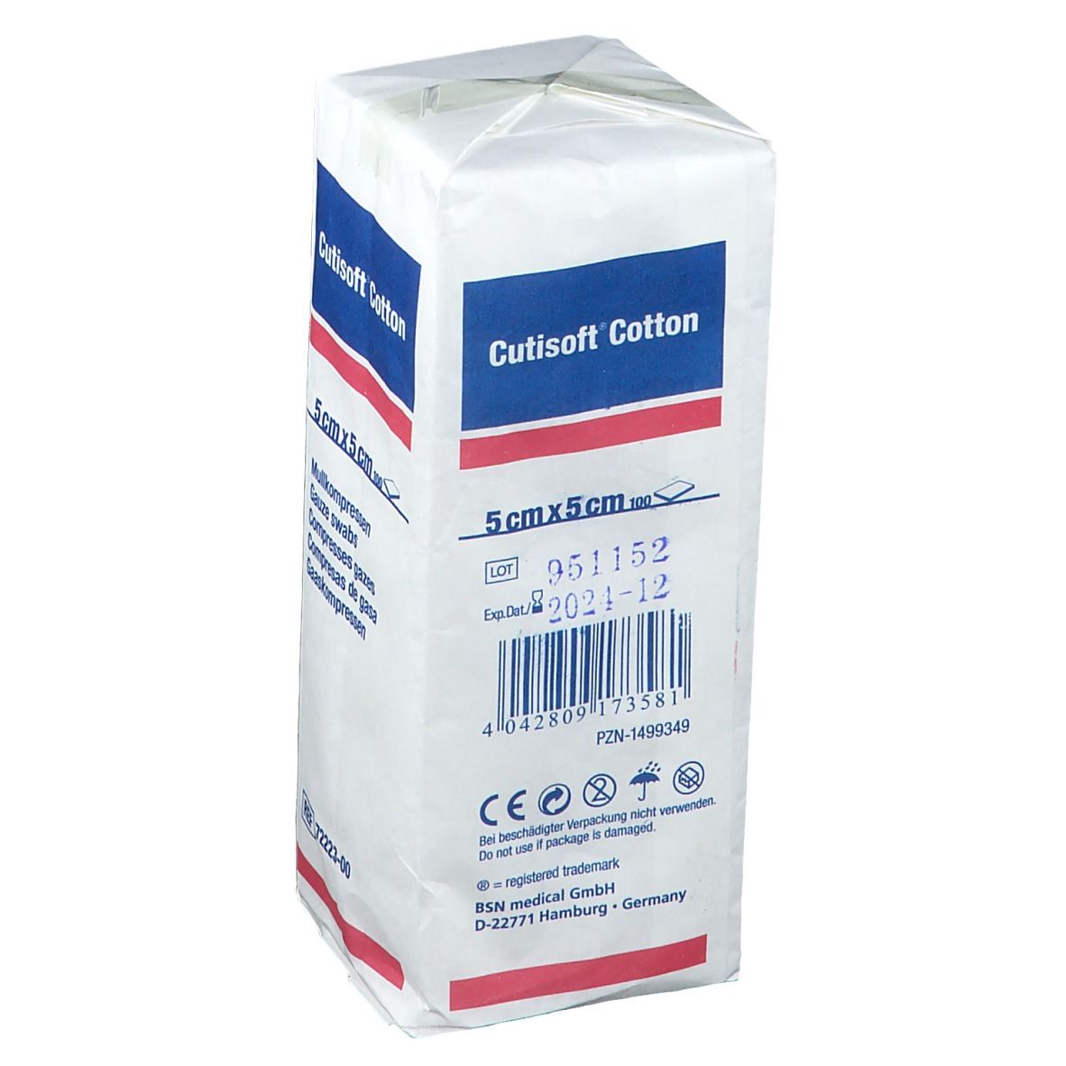 Cutisoft® Cotton 5 cm x 5 cm 100 St - Shop Apotheke