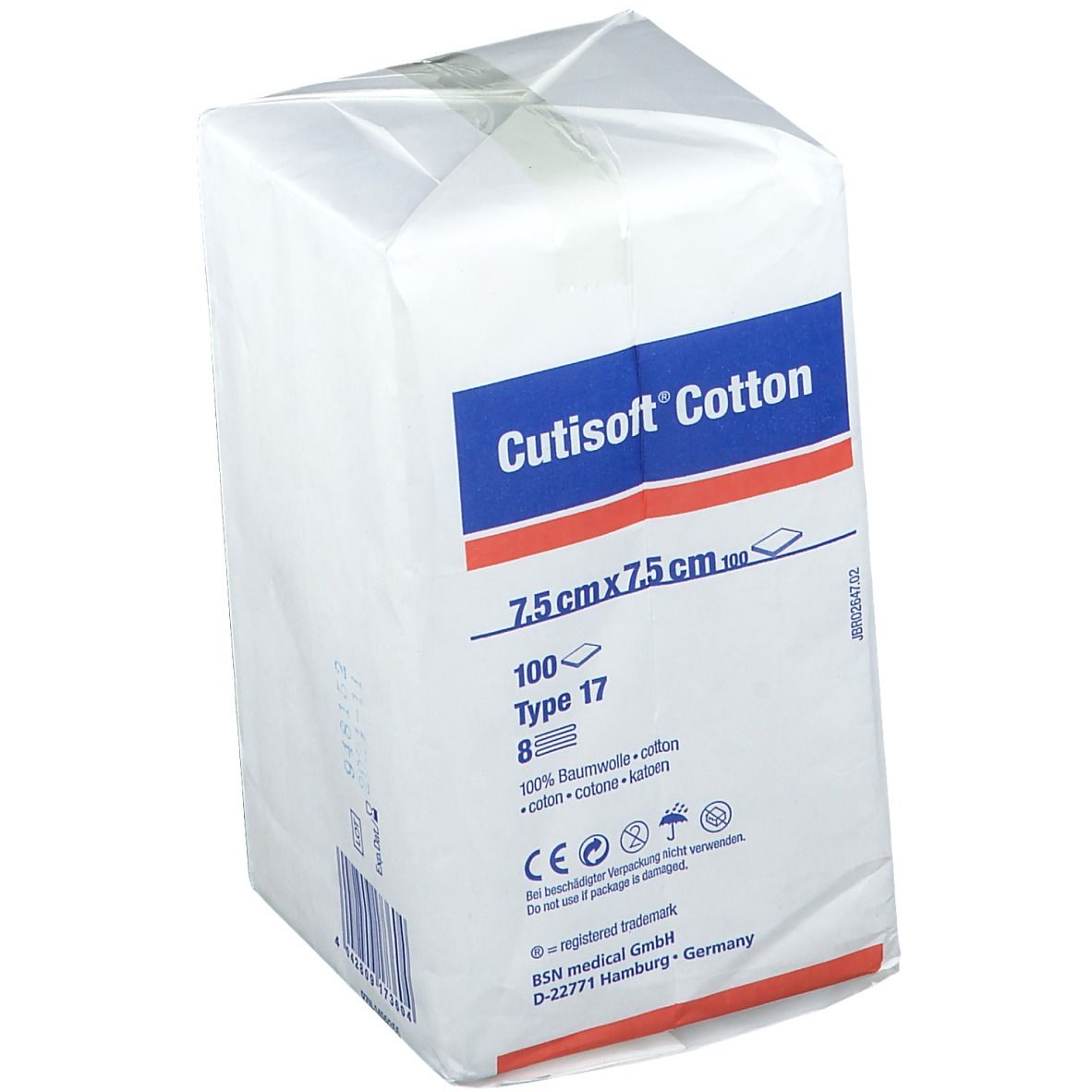 Cutisoft® Cotton unsteril 7,5 cm x 7,5 cm 100 St - Shop Apotheke