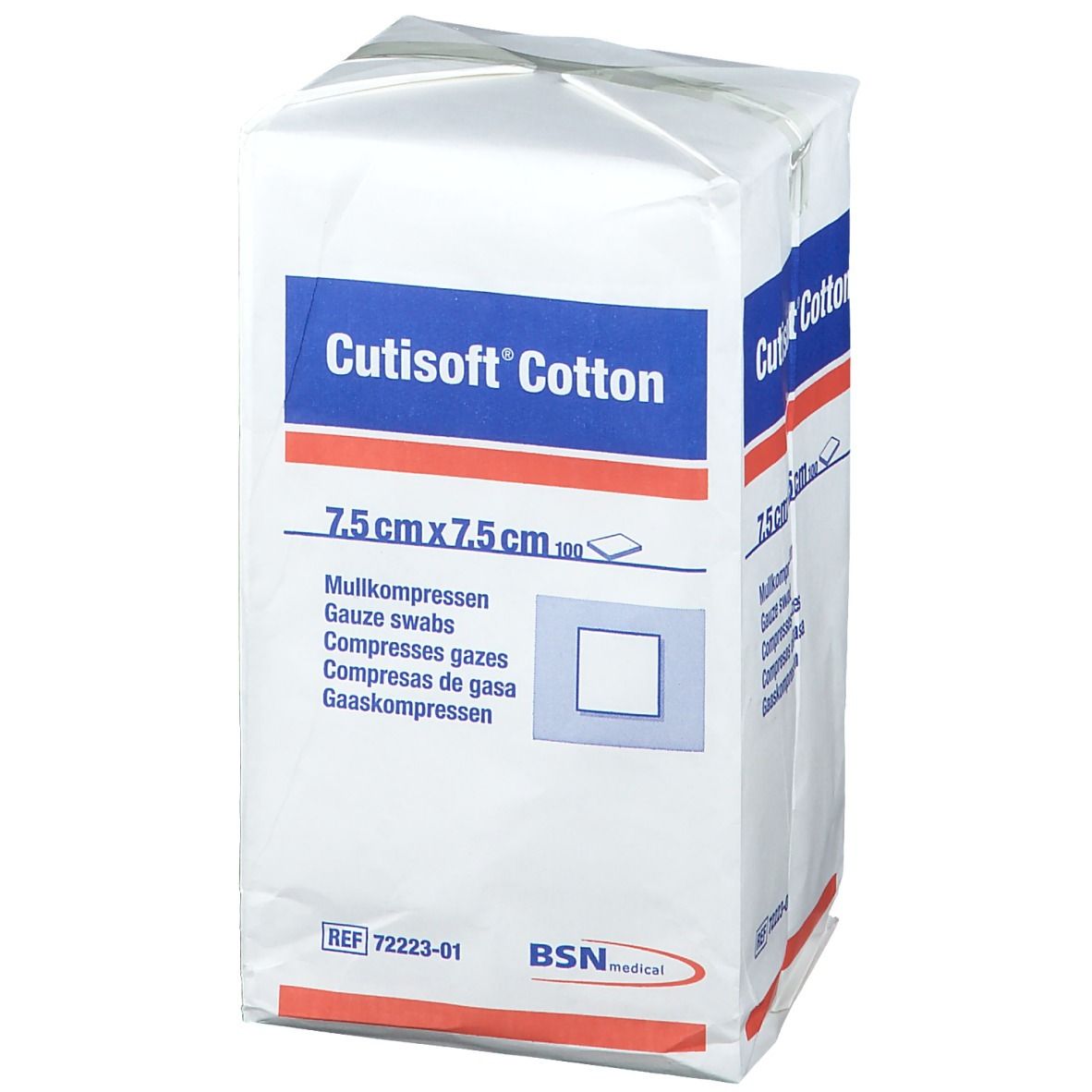 Cutisoft® Cotton unsteril 7,5 cm x 7,5 cm 100 St - shop-apotheke.com