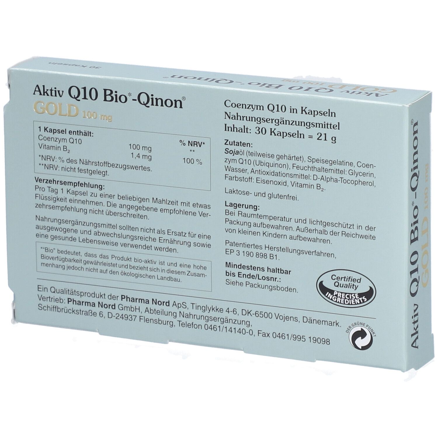 Q10 Bio-Qinon Gold 100 mg 30 St - Shop Apotheke