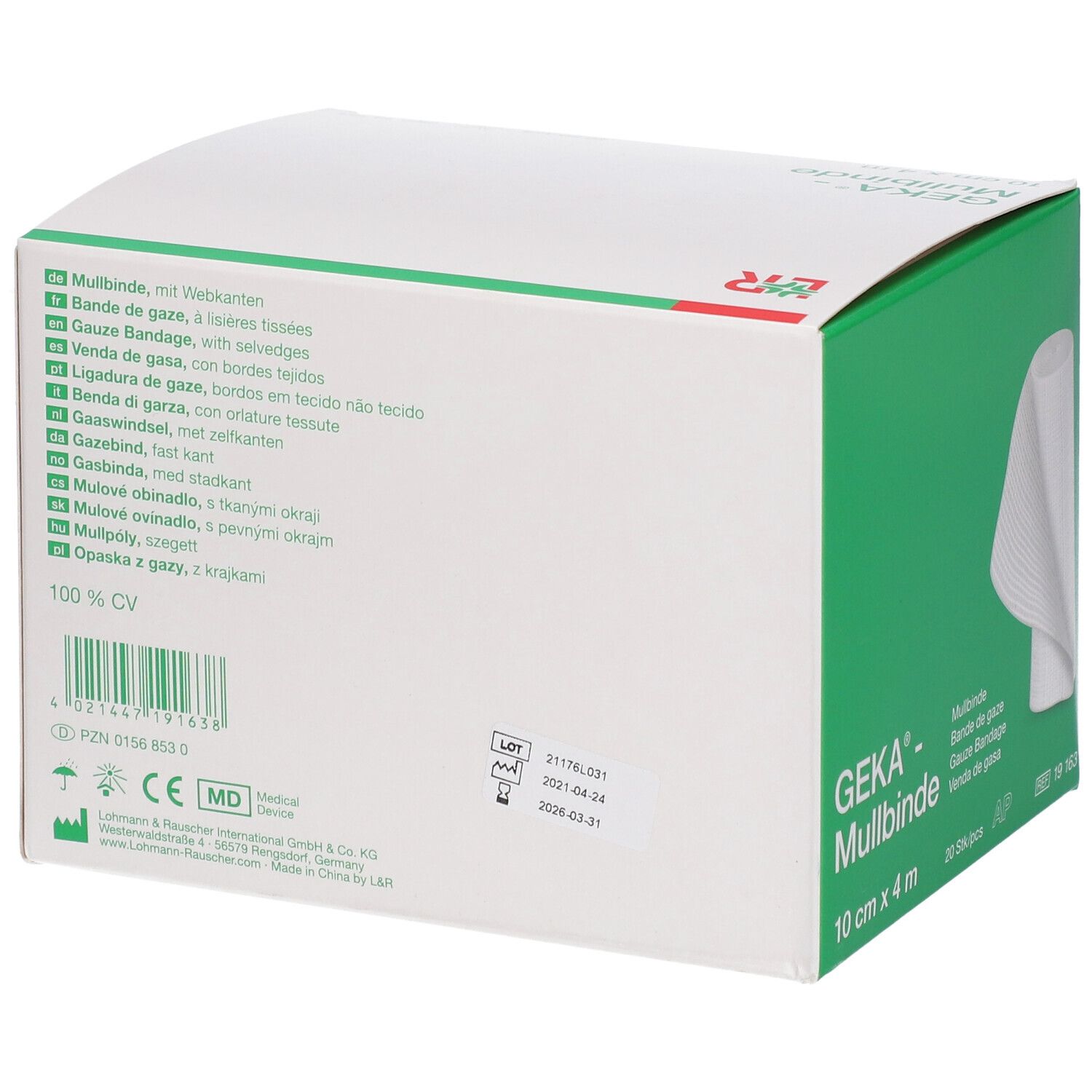 Geka® Mullbinde 10 cm x 4 m 20 St - Shop Apotheke