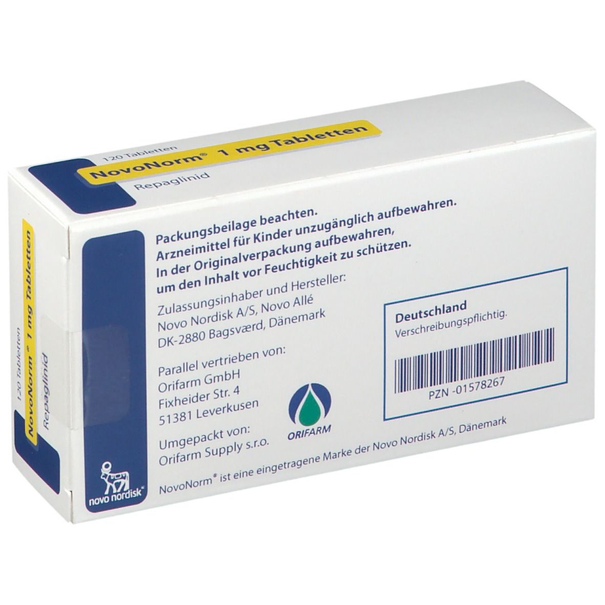 Novonorm 1 mg 120 St mit dem E-Rezept kaufen - Shop Apotheke