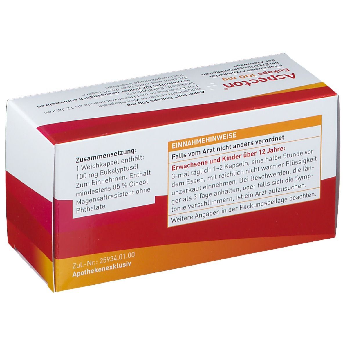 Aspecton® Eukaps 100 mg 50 St - Shop Apotheke