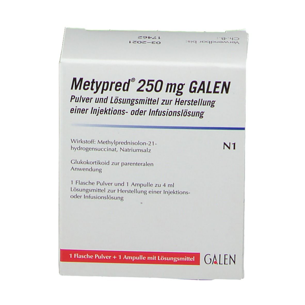 Metypred® 250 mg GALEN 1 St mit dem E-Rezept kaufen - Shop Apotheke