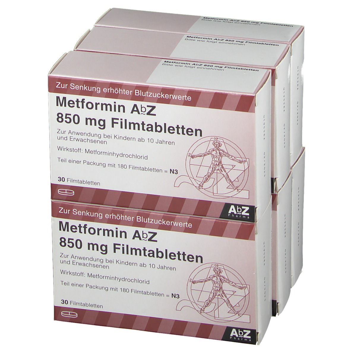 METFORMIN AbZ 850 mg 180 St mit dem E-Rezept kaufen - Shop Apotheke