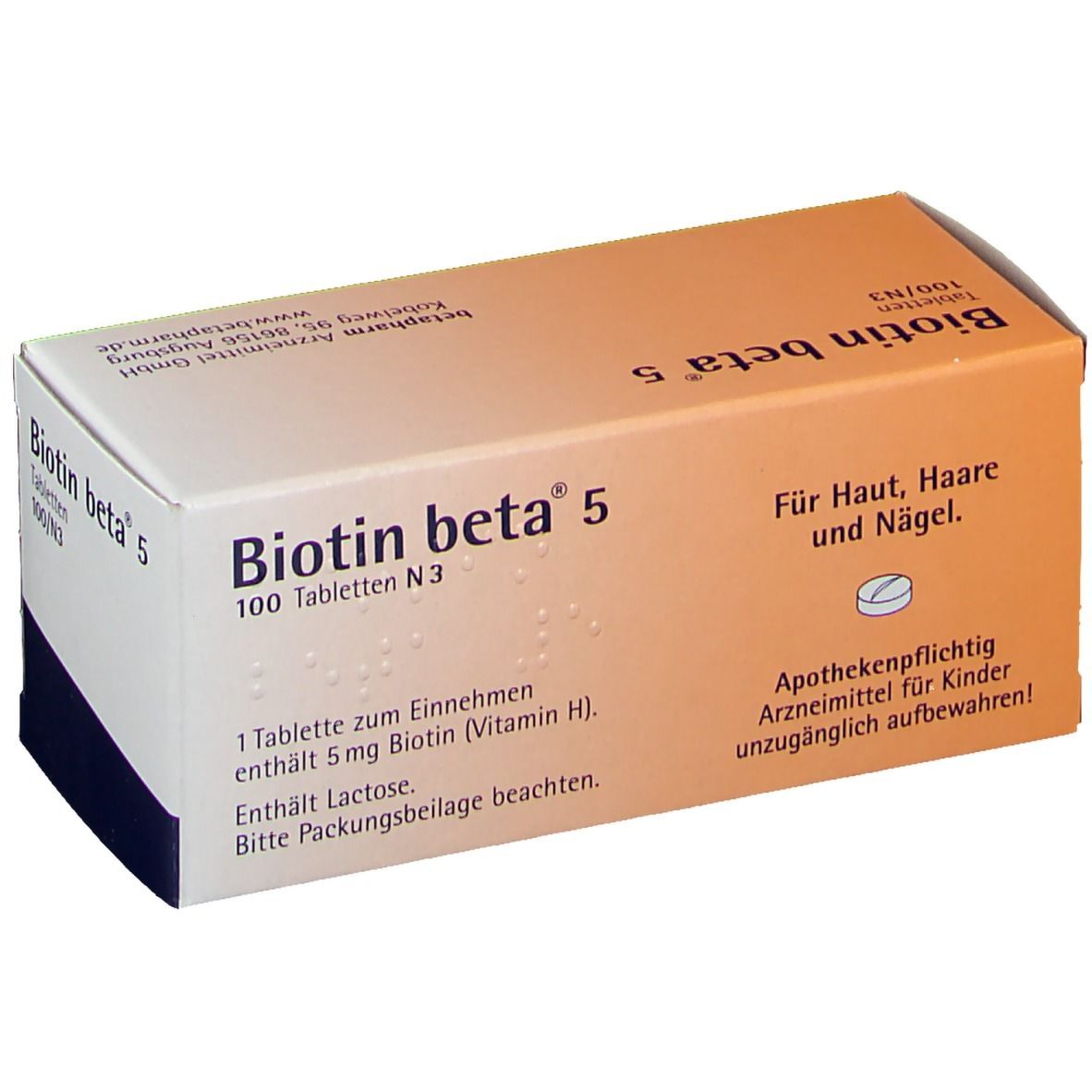 Biotin beta® 5 Tabletten 100 St - Shop Apotheke