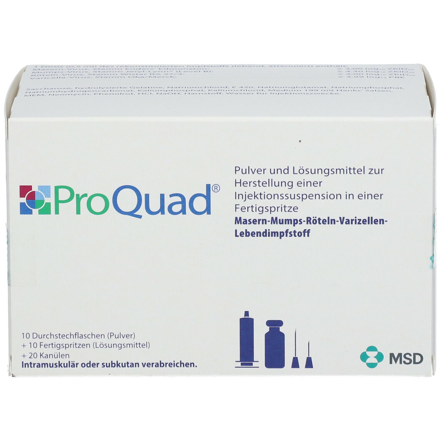 ProQuad® 10x0,5 ml mit dem E-Rezept kaufen - Shop Apotheke