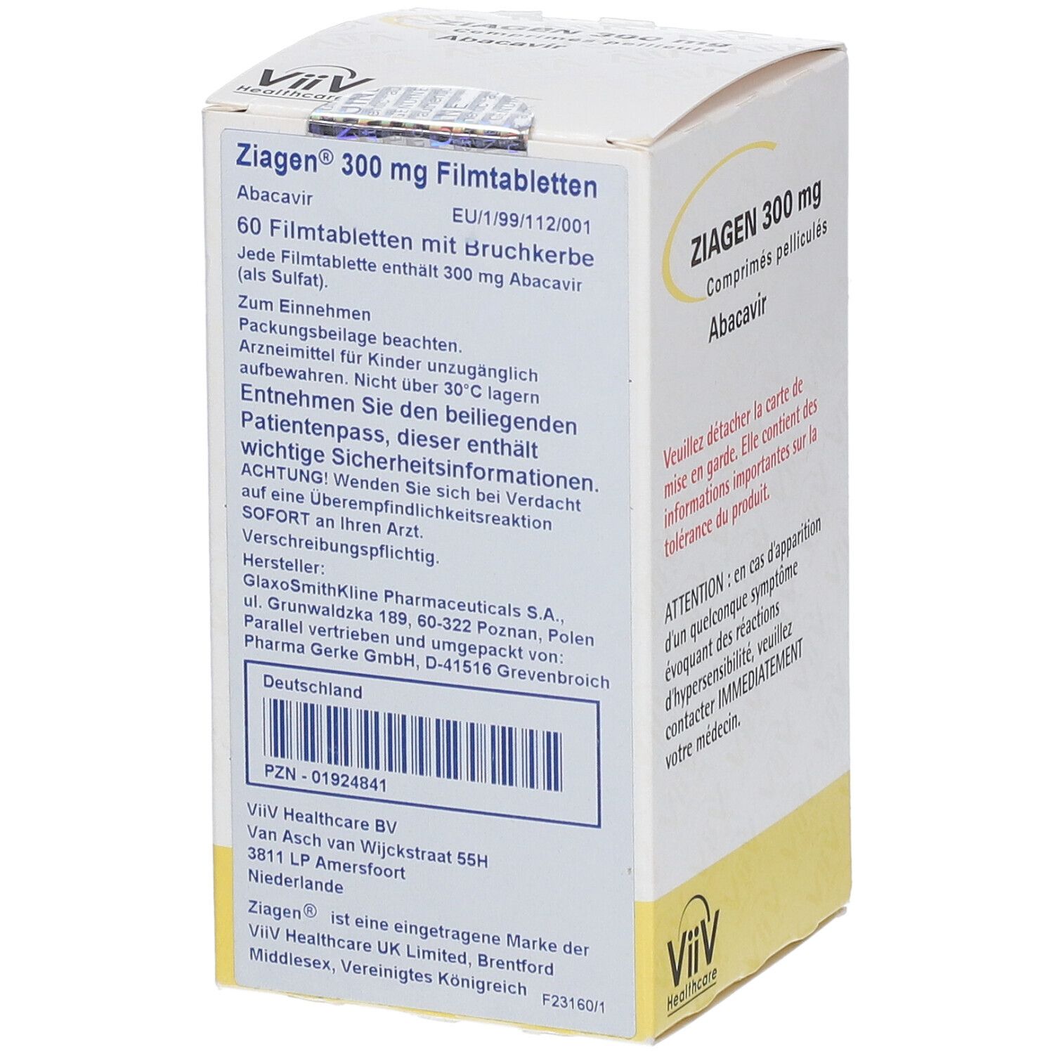 ZIAGEN 300 mg Filmtabletten 60 St mit dem E-Rezept kaufen - Shop Apotheke