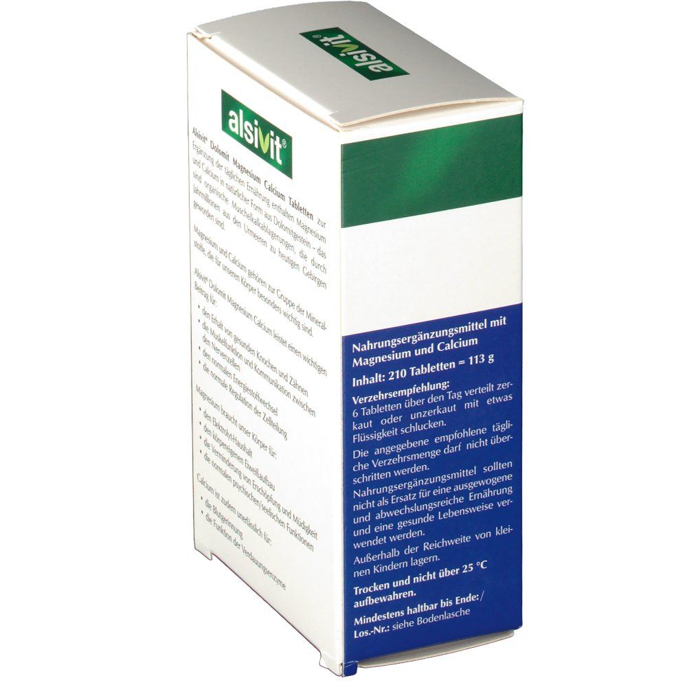 alsivit® Dolomit Magnesium Calcium 210 St - Shop Apotheke