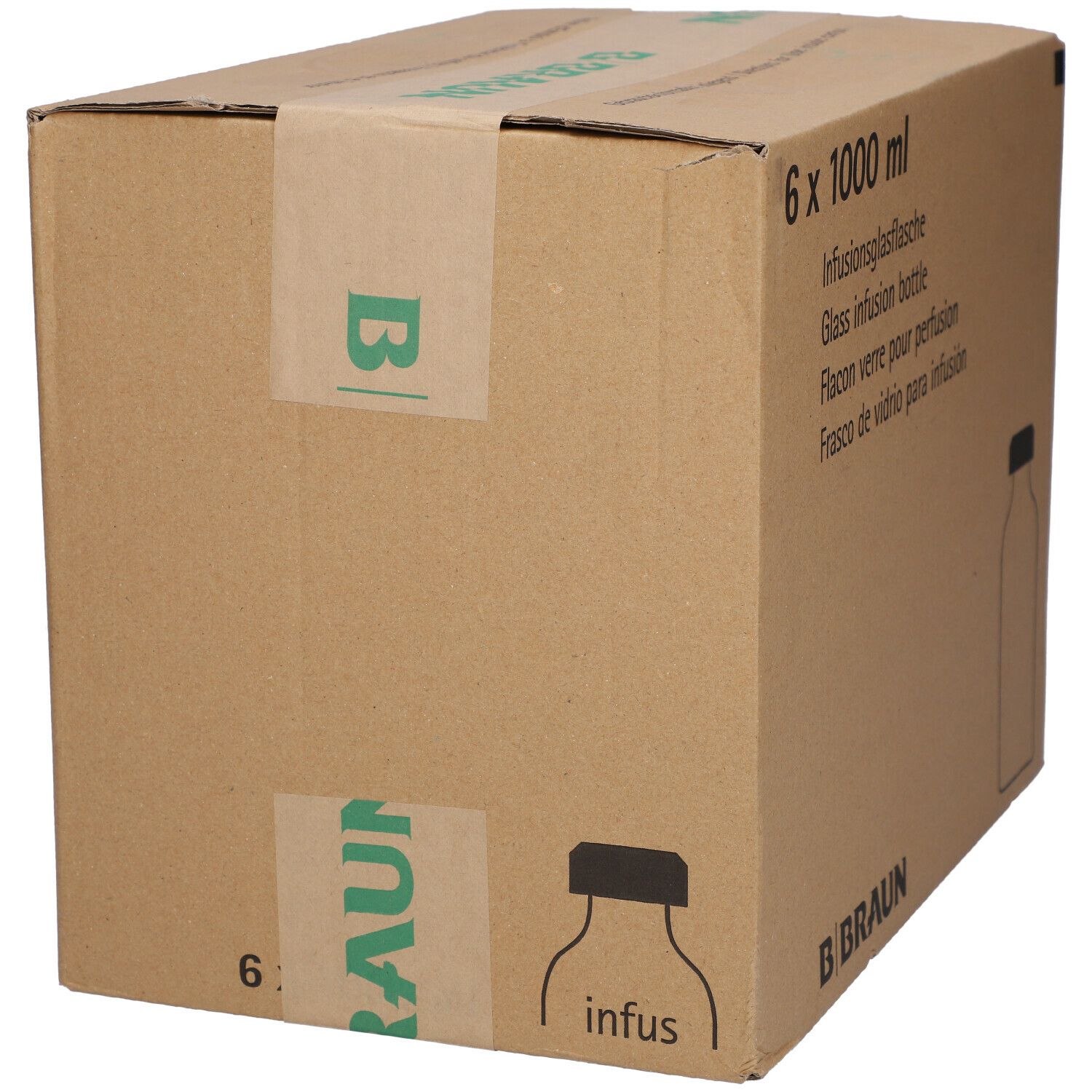 Isotone Kochsalz-Lösung 0,9% B. Braun, Glasflasche 6x1000 ml - Shop Apotheke