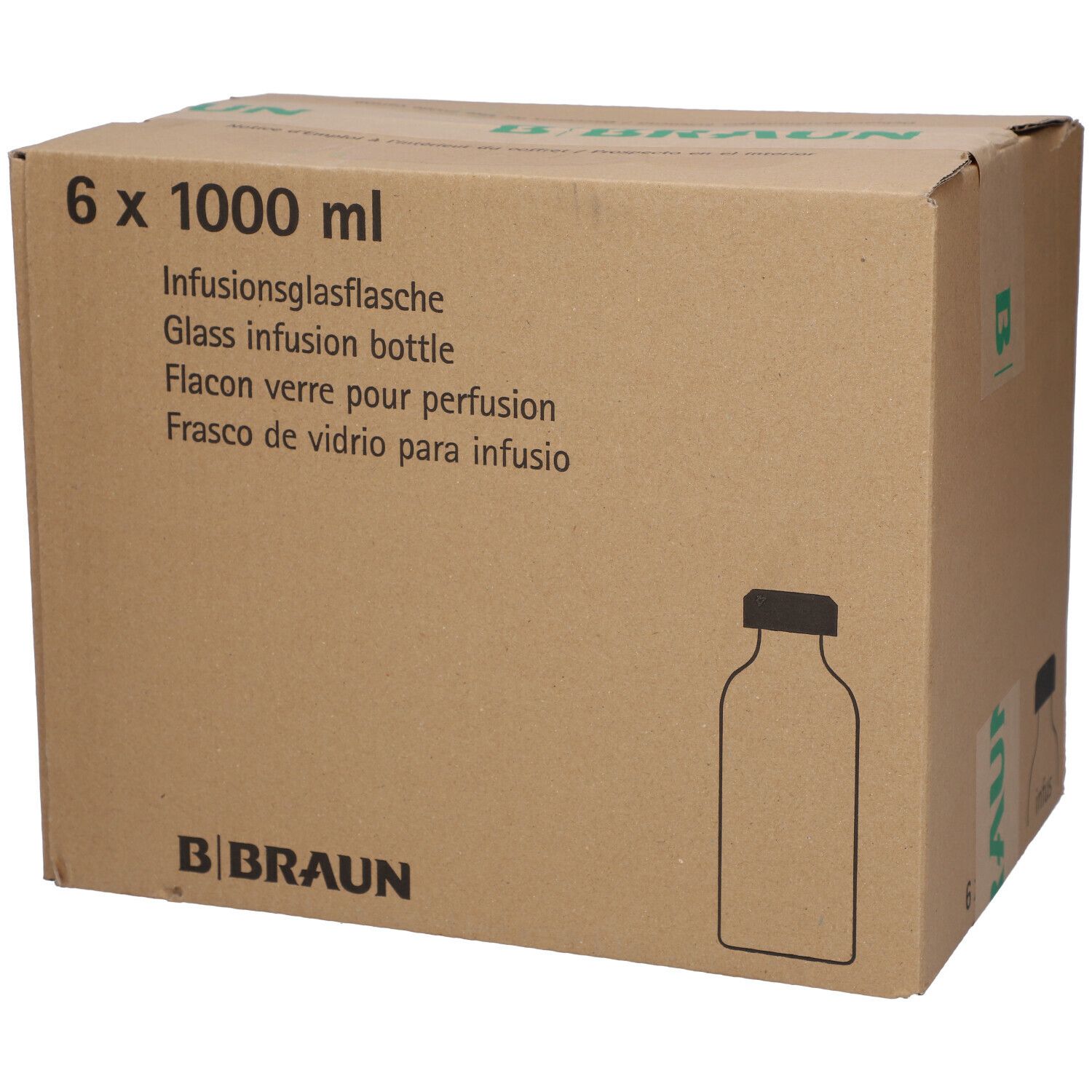 Isotone Kochsalz-Lösung 0,9% B. Braun, Glasflasche 6x1000 ml - Shop Apotheke